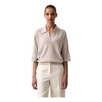 Marc O'Polo Pull-over &agrave; col en V - Femme - Pulls - Beige - Taille: 38 FR