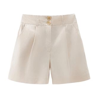 Woolrich Femme, Shorts, Blanc, Taille: 40 FR Pure Cotton Poplin Shorts