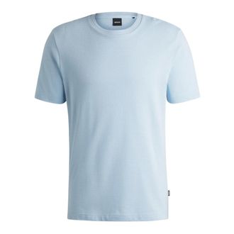 HUGO BOSS Klares Blau Jacquard Bubble T-Shirt - - Tops - Herren - Blau - M