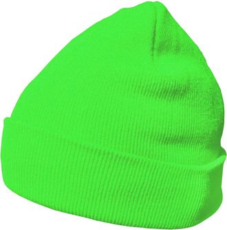 DonDon M&uuml;tze Herren M&uuml;tze Damen Winterm&uuml;tze Beanie klassisches Design neongr&uuml;n