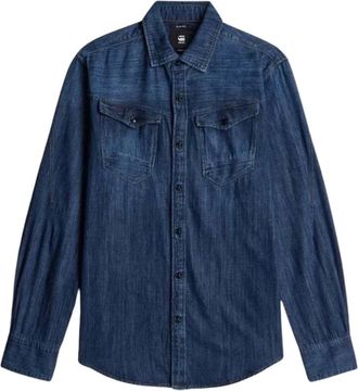 G-Star Homme, Chemises, Bleu, Taille: 2XL ARC 3D Slim Shirt