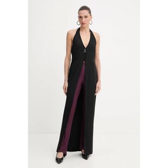 Patrizia Pepe Femme, Blouses et Chemises, Noir, Taille: 36 FR Blouse sans manches &agrave; col en V
