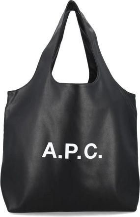 A.P.C. Shopper & Totes - Ninon Black Small Faux Leather Tote - Gr. unisize - in Schwarz - f&uuml;r Damen
