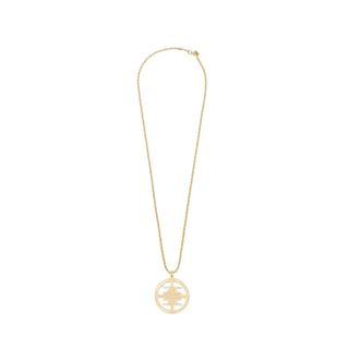 Elisabetta Franchi Lange Halskette mit Medaillon - - Accessories - Damen - Gelb - ONE SIZE