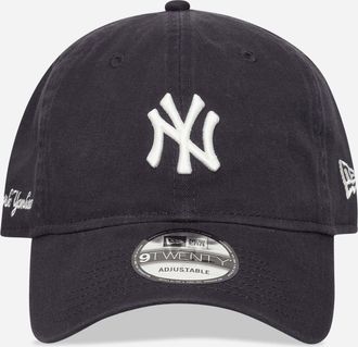 New Era New York Yankees MLB Washed Script 9TWENTY Cap Navy