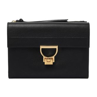 Coccinelle Femme, Sacs, Noir, Taille: ONE Size Sac bandouli&egrave;re en cuir grain&eacute; noir