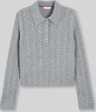 Tommy Hilfiger Poloshirt aus Woll-Mix mit Seide-Anteil