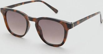 Mango Lunettes de soleil monture ronde chocolat - Homme - Taille unique - MANGO MAN