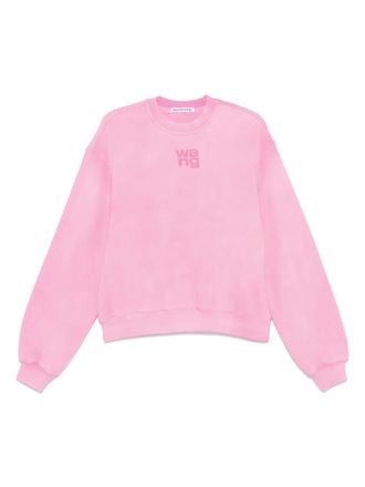 Alexander Wang Sweatshirt mit Logo-Prägung - Rosa