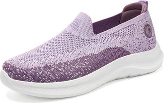 Alexis Leroy Basket San Lacet Femme Slip on pour Sneakers Confortable Travail Violet Respirant 40 EU