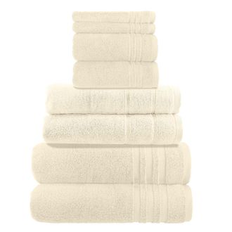 La Vida Premium Handtuch-Set 12-teilig Champagner, 100% Frottee-Baumwolle, 480g/m&sup2;, weich saugstark, f&uuml;rs Badezimmer, Oeko-Tex 100 Zertifiziert, 2X Bade- + 2X