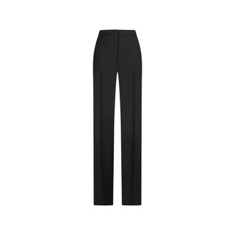 Blumarine Femme, Pantalons, Noir, Taille: 36 FR Twill Wool Pipe Pantalons