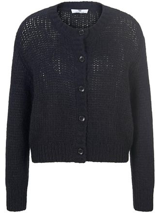 Peter Hahn Strickjacke &uuml;berschnittener Schulter Peter Hahn schwarz