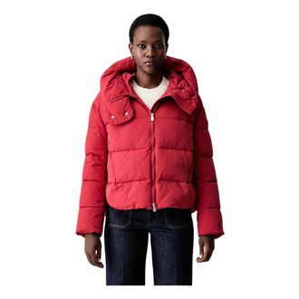 Pinko Pinko, Femme, Vestes, Rouge, Taille: 36 FR Veste matelass&eacute;e &agrave; capuche