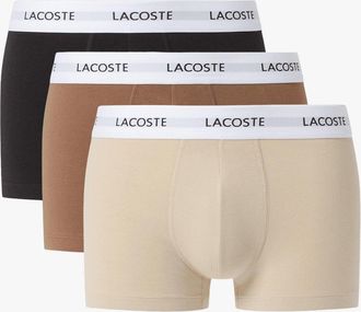 Lacoste Lot de 3 cale&ccedil;ons en coton m&eacute;lang&eacute;
