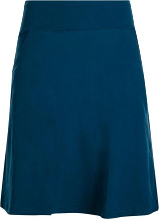 vishes Alternative Bekleidung - Rock Damen Knielang Bio Baumwolle Breiter Bund Jersey R&ouml;cke Basic t&uuml;rkis 36