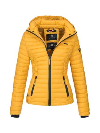 Marikoo Damen Steppjacke Samtpfote mit abnehmbarer Kapuze & Rippbündchen