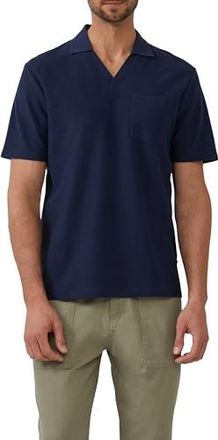 s.Oliver Polo en Jersey structur&eacute; avec Poche Poitrine, Bleu Profond, XXL