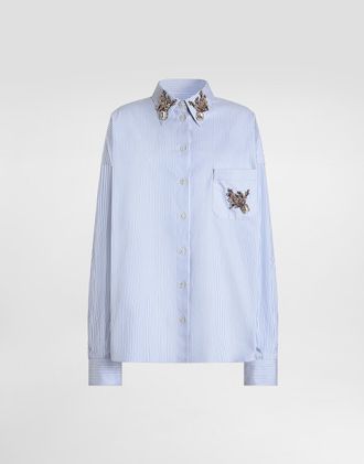 Dolce & Gabbana Striped Poplin Shirt - Frau Blusen Und Tops n/d 40