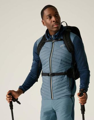 Regatta Andreson - Gesteppte Hybrid-Jacke in Porzellanblau und Night Sky