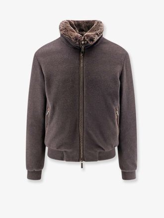 Moorer Bellati-Mrw wool and cashmere jacket with fur detail - MOORER - gender_Man