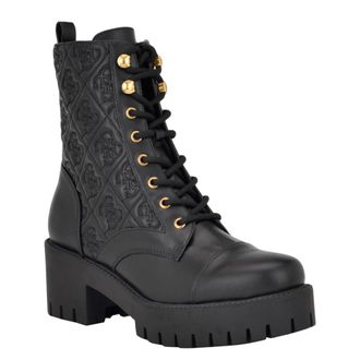 Guess Watie Combat Boot für Damen, Schwarz 001, 10
