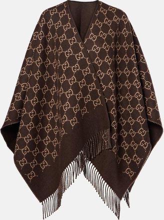 Gucci Cape GG aus Woll-Jacquard