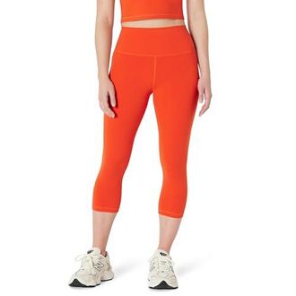 Amazon Essentials Legging Long dEntra&icirc;nement et de Yoga Active FormFlex Ultra Doux, Taille Haute, Entrejambe de 70 cm Femme, Rouge Vif, S