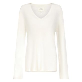 Loulou Studio Femme, Pulls, Beige, Taille: 36 FR Saya V Neck Sweater