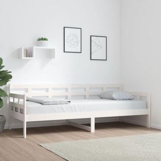 vidaXL Lit de jour blanc bois de pin massif 80x200 cm