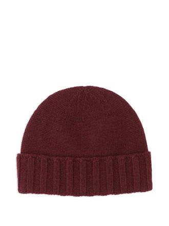 Drumohr bonnet côtelé en cachemire - Rouge