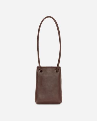 Arket Umh&auml;ngetasche Aus Leder -Braun