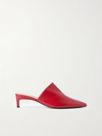 Tod's Mules Aus Glanzleder - Rot