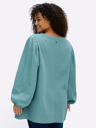 Sheego Klassische Bluse Tunika Langarm