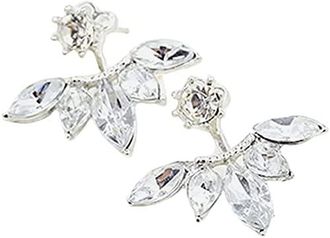 Generic Boucles doreilles Avant arri&egrave;re Poignets doreille en Alliage Fleurs Bijoux Femmes Oreille Goujon Argent 1 paireDurabilit&eacute;