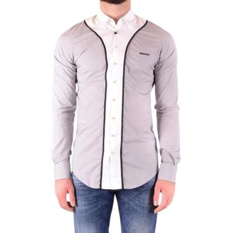Dsquared2 Lavendel gestreiftes Office-Hemd - - Shirts - Herren - Grau - XS