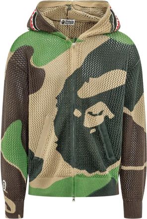 A Bathing Ape A Bathing Ape, Homme, Pulls, Vert, Taille: XL Shark Full Zip Sweat &agrave; capuche