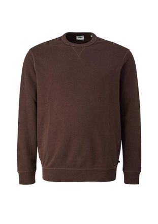 s.Oliver Sweatshirt Sweatshirt Sweatshirt mit Triangle-Einsatz und Rippb&uuml;ndchen