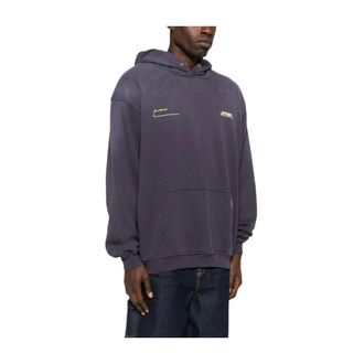 Represent Represent, Homme, Sweatshirts et sweats à capuche, Bleu, Taille: XL Sweat à capuche bleu prune avec poche kangourou
