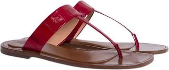 Alberta Ferretti Femme, Chaussures, Rouge, Taille: 39 EU Sandale Plate