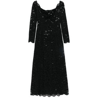 Paco Rabanne Lace Sequin Off-Shoulder Kleid - - Dresses - Damen - Schwarzk - S