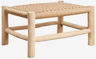 Sklum Sklum - Table basse rectangulaire 80x60 cm en bois de teck Bientina Marron Bois Naturel