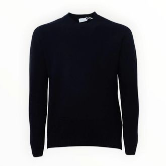 04651/ Rundhals-Strickpullover - - Knitwear - Herren - Blau - S
