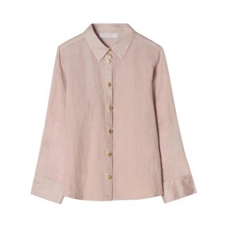Busnel Femme, Blouses et Chemises, Rose, Taille: 40 FR Nenne Linen Shirt