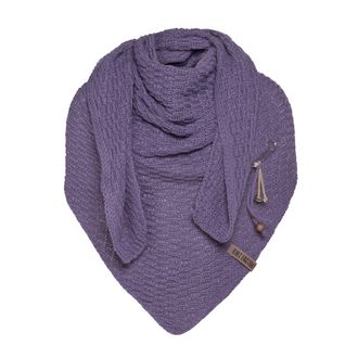 Knit Factory Dreiecksschal Jaida - Damen Strickschal mit Wolle - Hochwertige Qualit&auml;t - XXL Schal - 190 x 85 cm - Violett