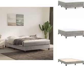 vidaXL Vidaxl - Cadre de lit sans matelas gris clair 140x190 cm velours - Cadre De Lit - Lit Double - Lit Velours - Lit Design - Literie