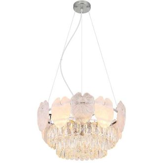 Globo Lighting Pendelleuchte H&auml;ngelampe Deckenleuchte Esszimmerlampe K5 Kristalle 8-Flammig