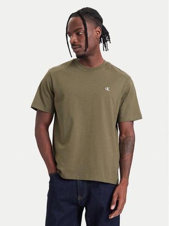Calvin Klein Jeans T-Shirt Easy Monologo LV04RC275G Khakifarben Regular Fit