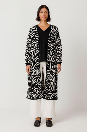 SKFK Damen vegan Strickjacke Kasandra Schwarz/Wei&Atilde;Y