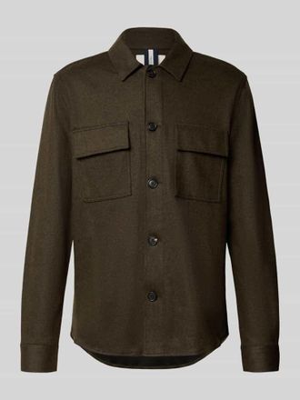 Profuomo Regular Fit Hemdjacke mit Kentkragen und Brusttaschen